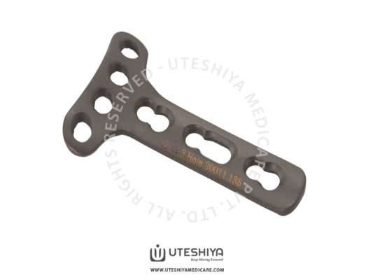 3.5mm LCP T Right Angle Plate (4 Head Hole) | Uteshiya Medicare